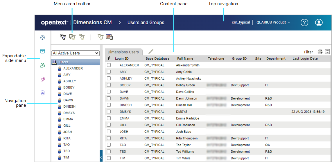 Administration Console user interface