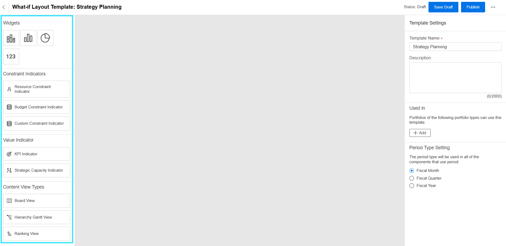 Define what-if layout templates
