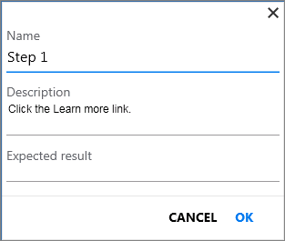Edit Steps dialog box