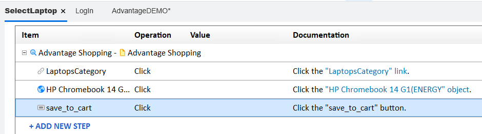select button in laptop