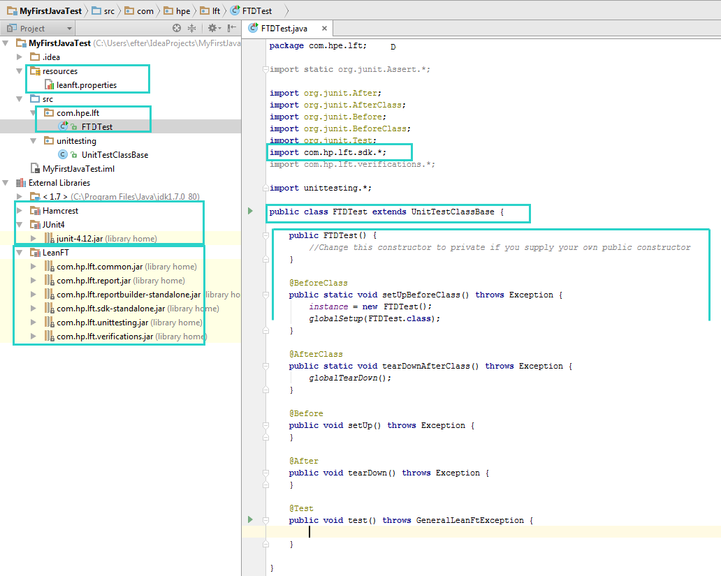 Create a UFT Developer testing project or module