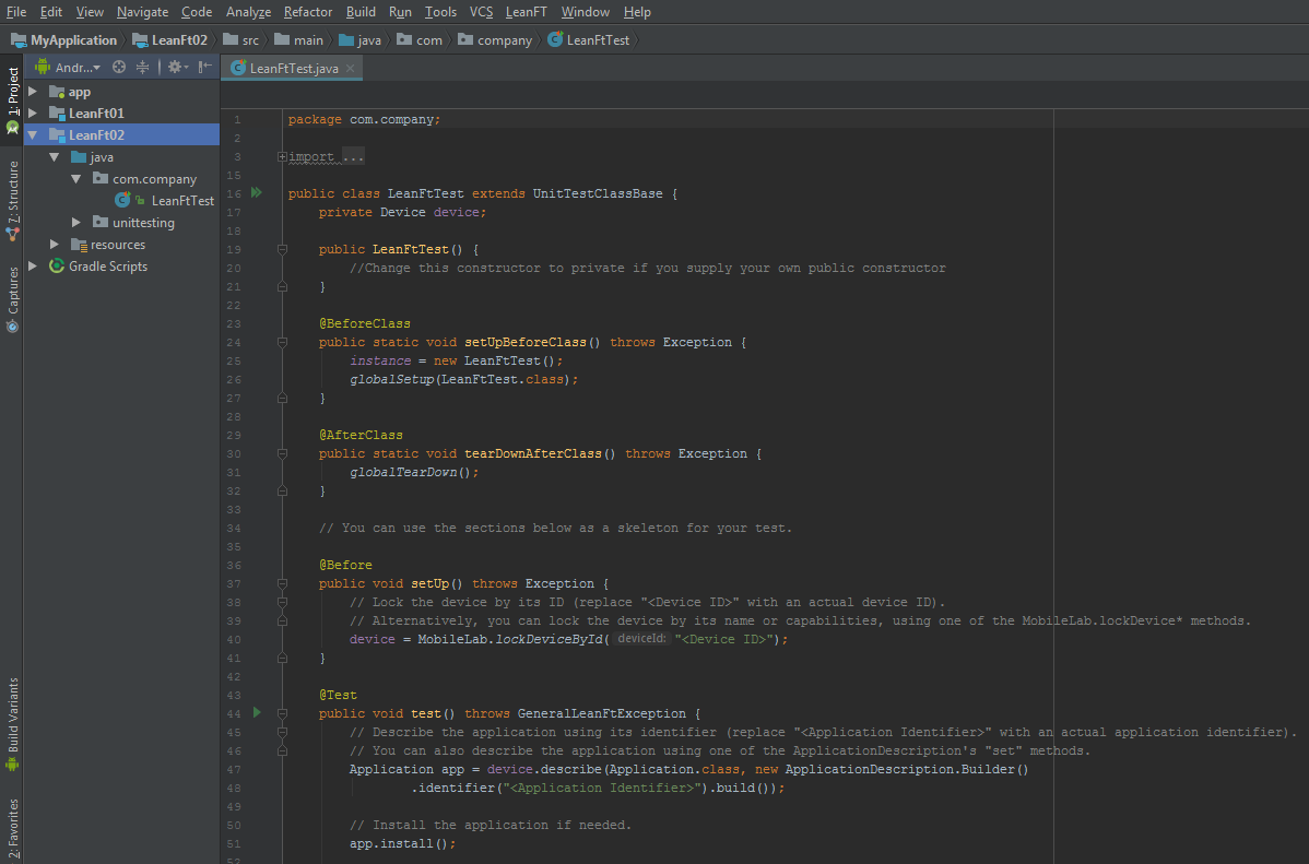 Create a UFT Developer testing project or module
