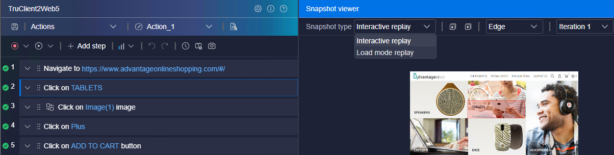 Snapshots for scripts